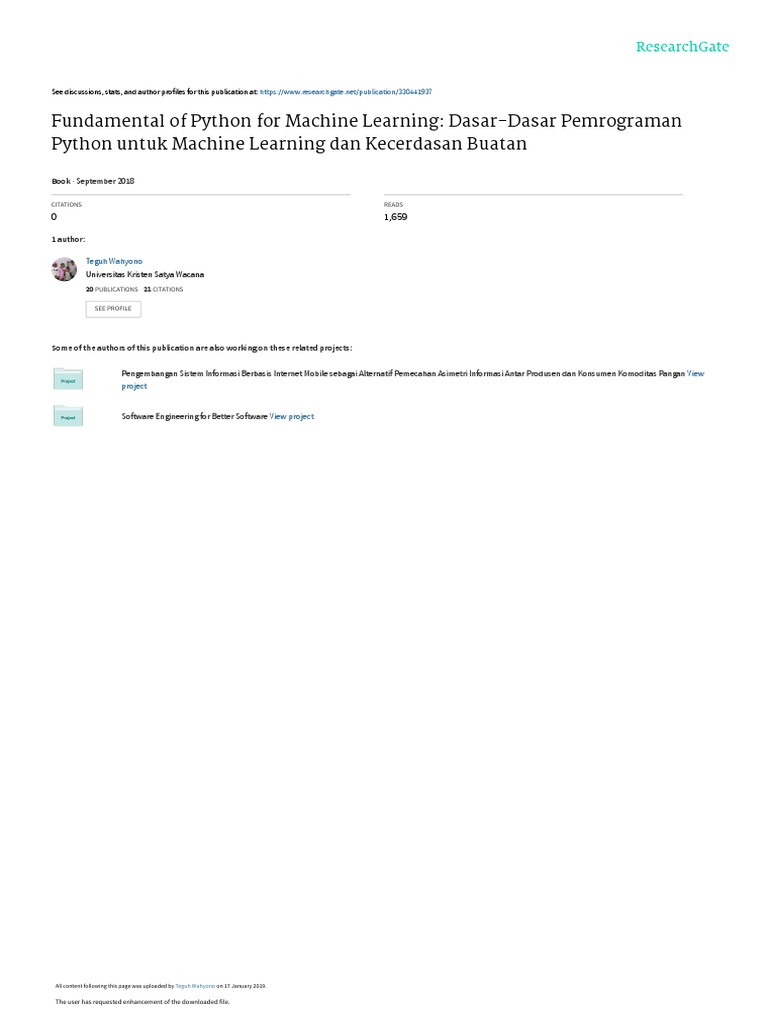 Dasar Pemrograman Python untuk ML | PDF