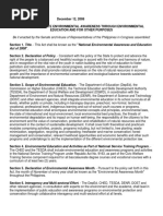 Ra 9512 - Environmental Education Act | PDF | Environmentalism ...