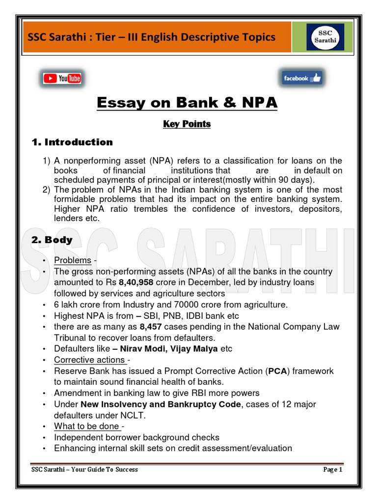 NPA Challenges in Indian Banking System | PDF | Finance & Money Management