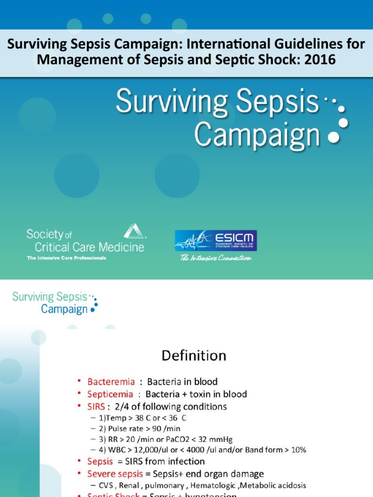 Surviving Sepsis Campaign: International Guidelines For Management of ...