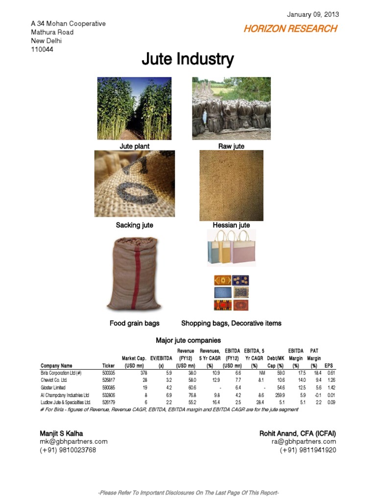 Jute Industry | PDF | Jute | Stocks