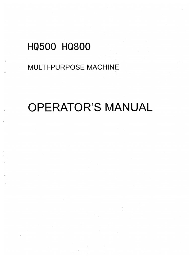 Manual Hq500 - Hq800 | PDF