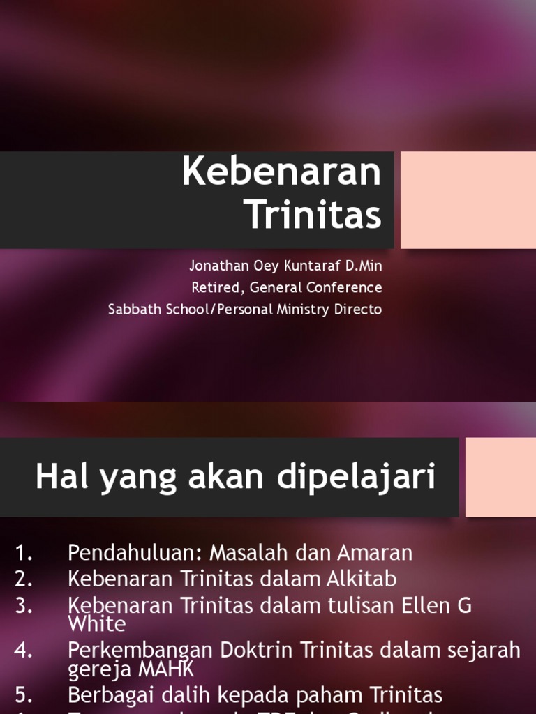 Kebenaran Trinitas dalam Alkitab | PDF | Agama & Spiritualitas