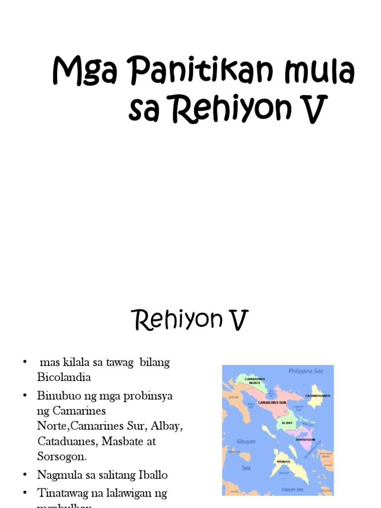 Mga Panitikan Mula Sa Rehiyon V | PDF