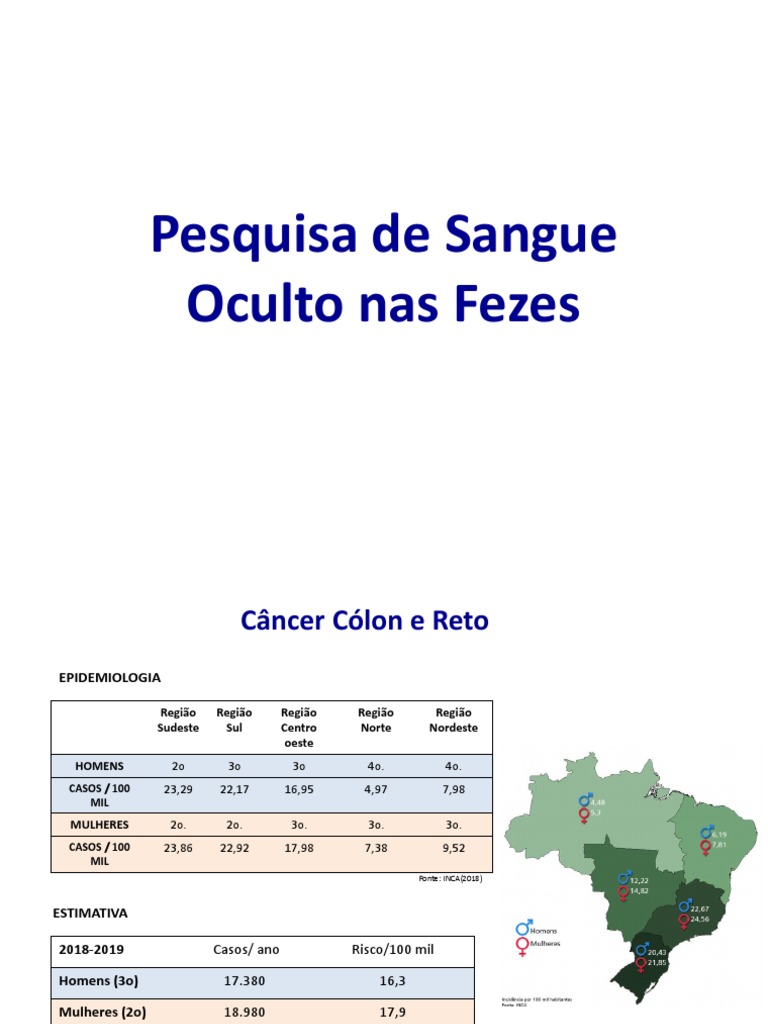 Pesquisa de Sangue Oculto Nas Fezes | PDF | Câncer Colorretal | Câncer