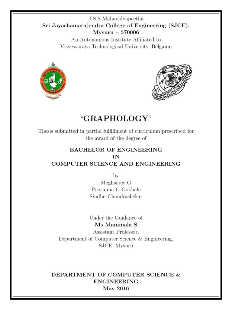 Graphology Maysoor Project Report | PDF | Matlab | Image Segmentation