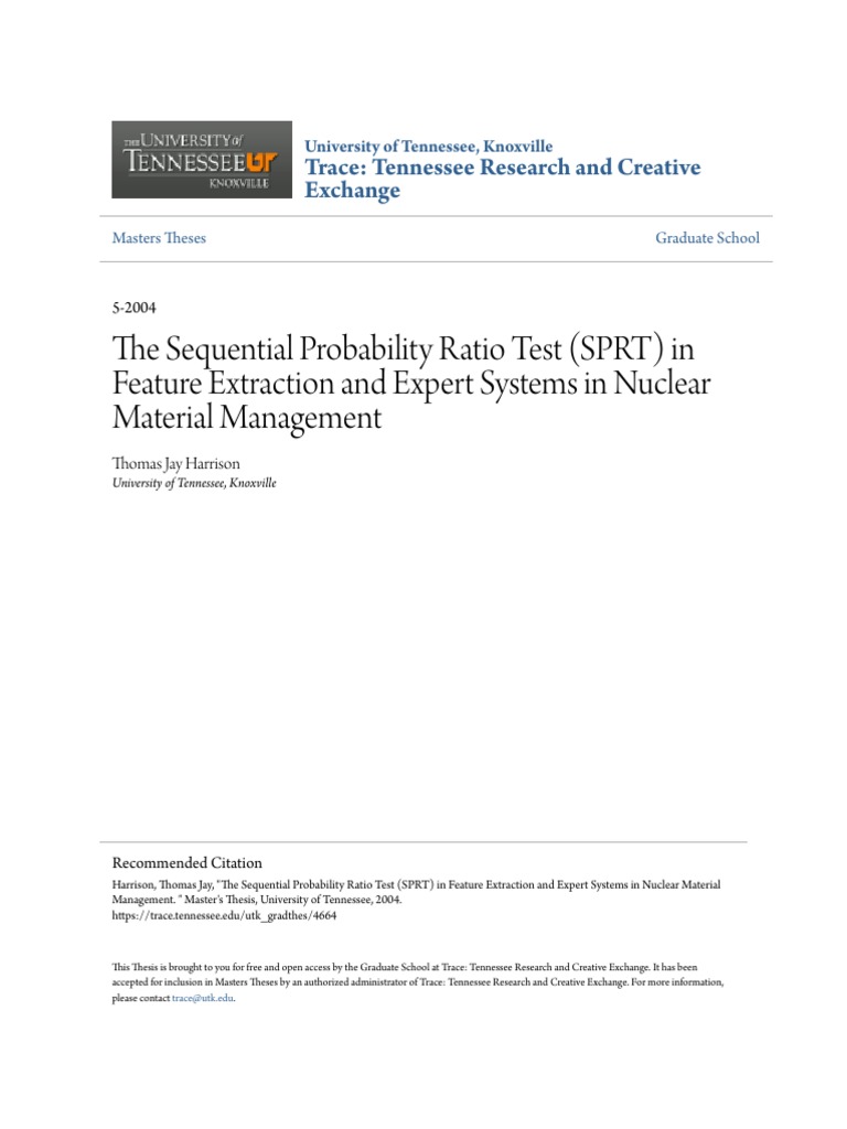 The Sequential Probability Ratio Test (SPRT) in Feature Extractio | PDF ...