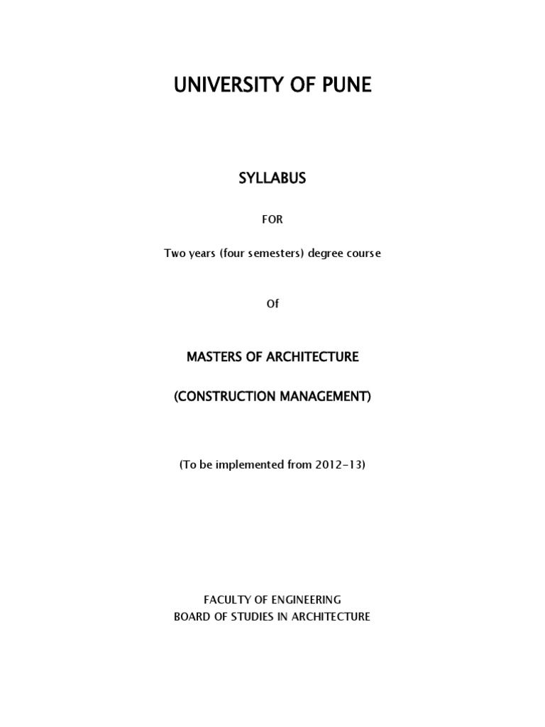 University of Pune: Syllabus | PDF | Fire Safety | Marketing