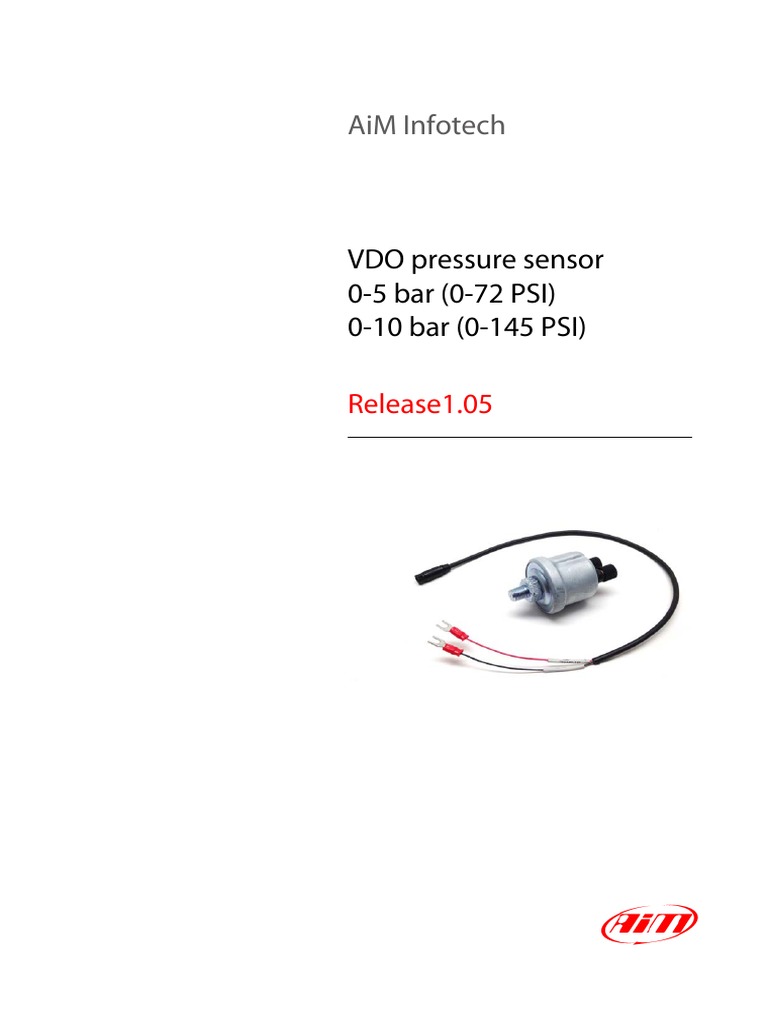 Specifications and Installation Instructions for VDO Pressure Sensors for Measuring Liquid ...