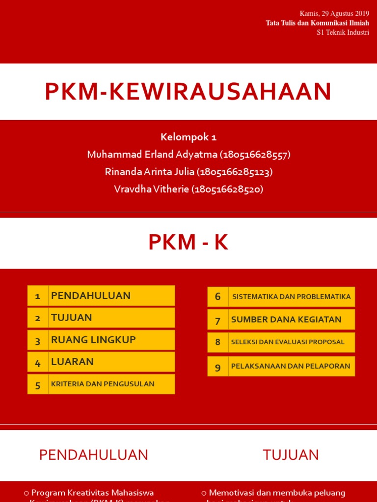 Panduan PKM Kewirausahaan Mahasiswa | PDF