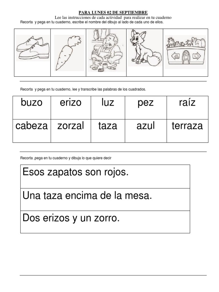 Actividade Letra Z | PDF