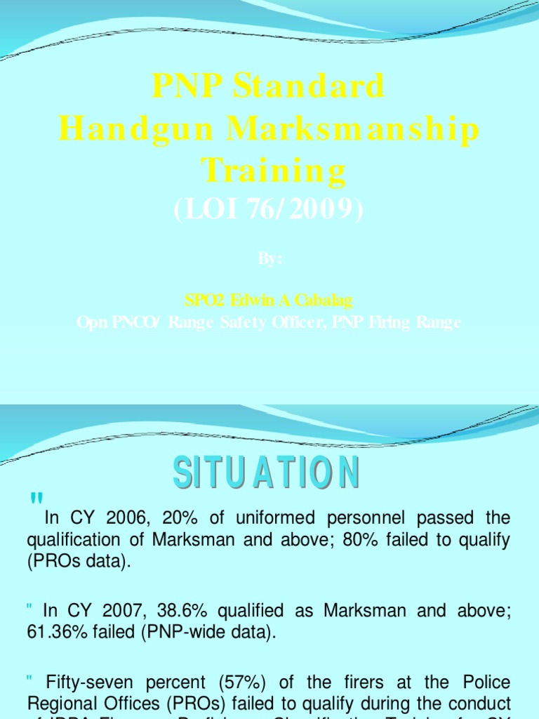 PNP Standard Handgun Marksmanship Training | Download Free PDF ...