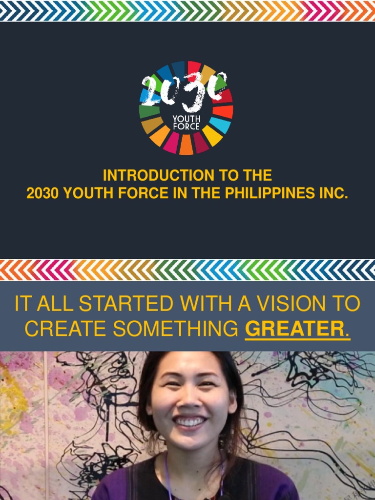 Introduction To The 2030 Youth Force in The Philippines Inc 2apr2019 ...