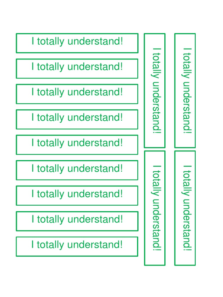 I Totally Understand! I Totally Understand! I Totally Understand! | PDF