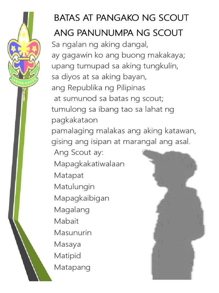 Batas at Pangako NG Scout Word | PDF