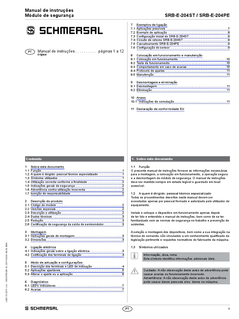Manual SRB e 204pe | PDF | Rede Elétrica | Quantidades Físicas