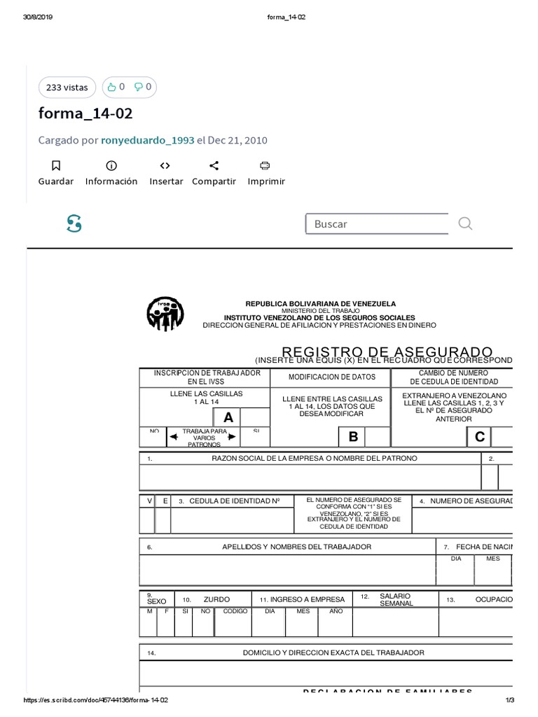 Forma 14-02 | PDF