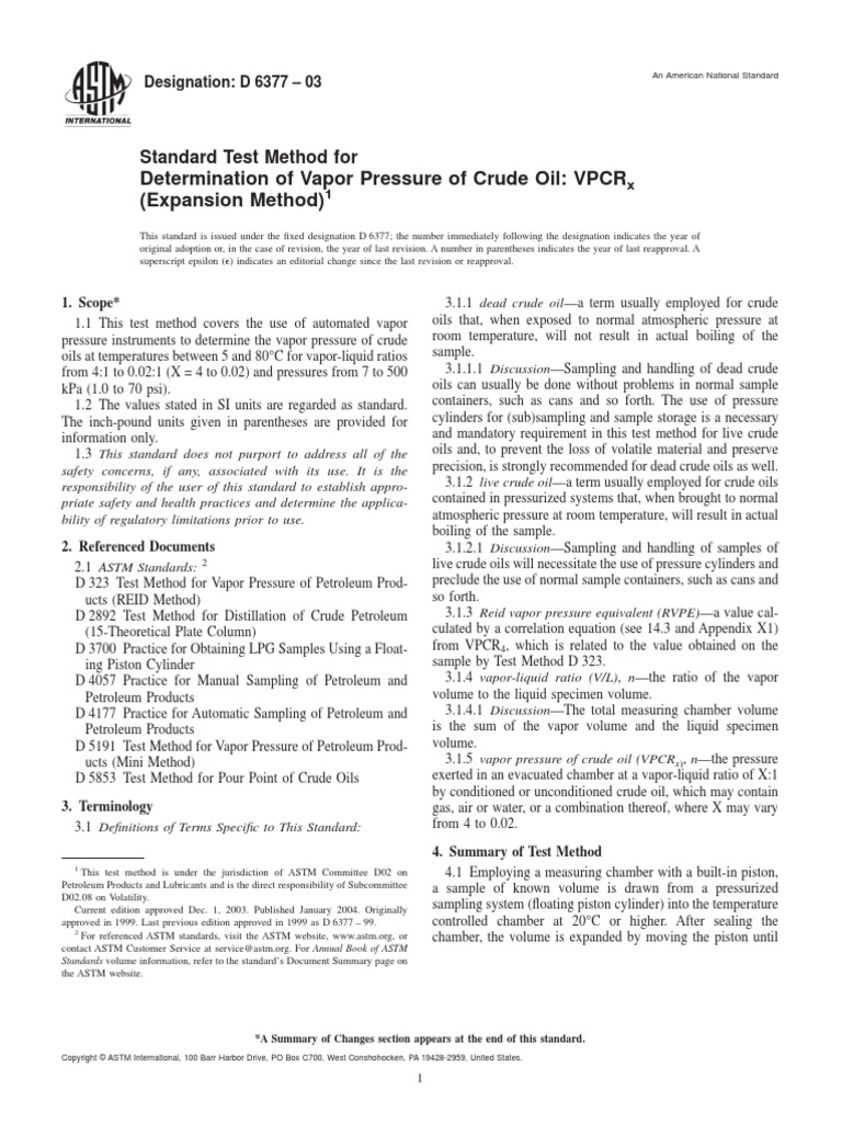 Astm D6377 | PDF | Calibration | Pressure