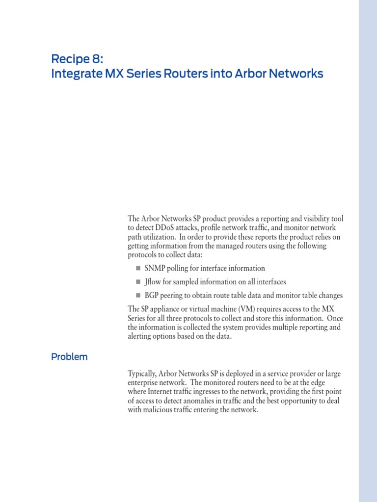 Juniper and Arbor Integration | PDF | Router (Computing) | Denial Of ...