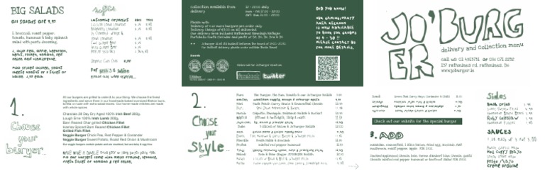 Delivery Menu For Jo'burger, Rathmines, Dublin 6 | PDF | Hamburgers | Curry