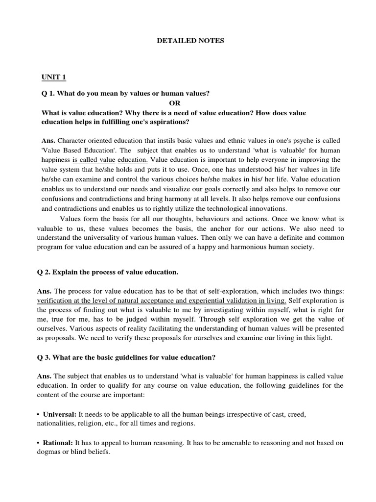 Detailed Notes | PDF | Contentment | Happiness