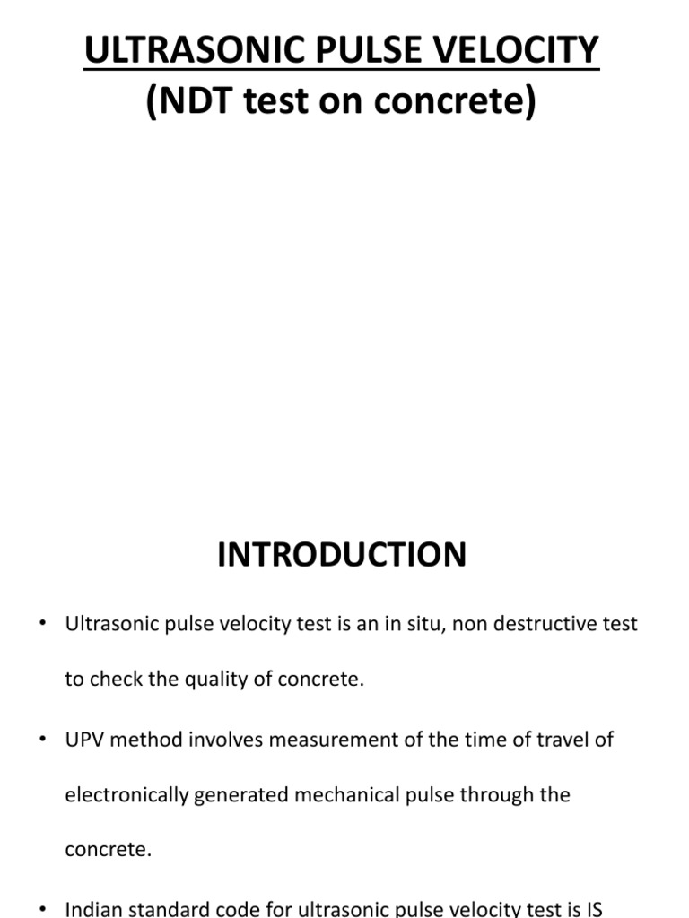Ultrasonic Pulse Velocity (NDT Test On Concrete) | PDF | Ultrasound ...