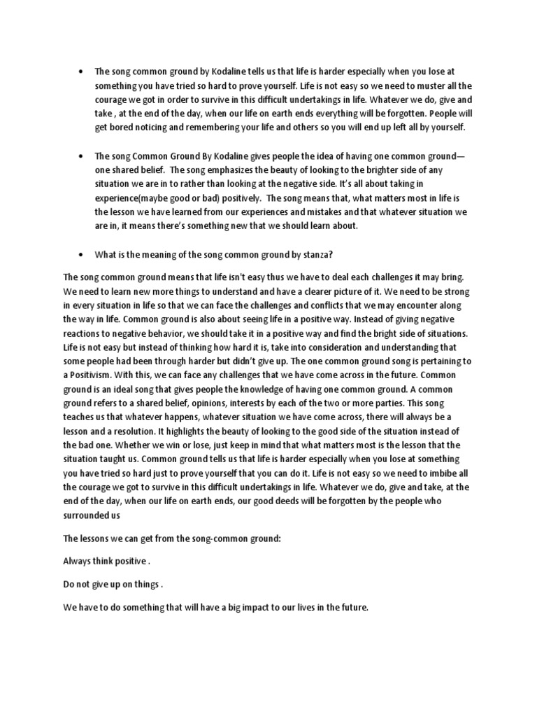 Common Ground | PDF | Learning | Psychology