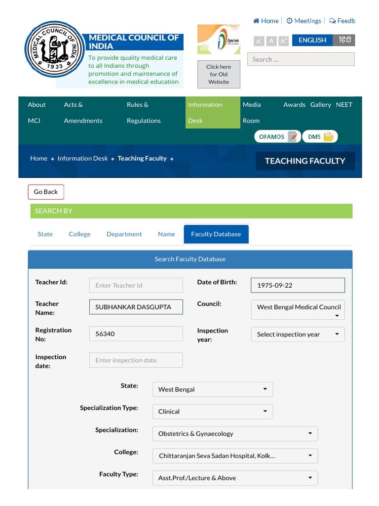 Teaching Faculty - MCI India | PDF | Medical Education | Health Sciences