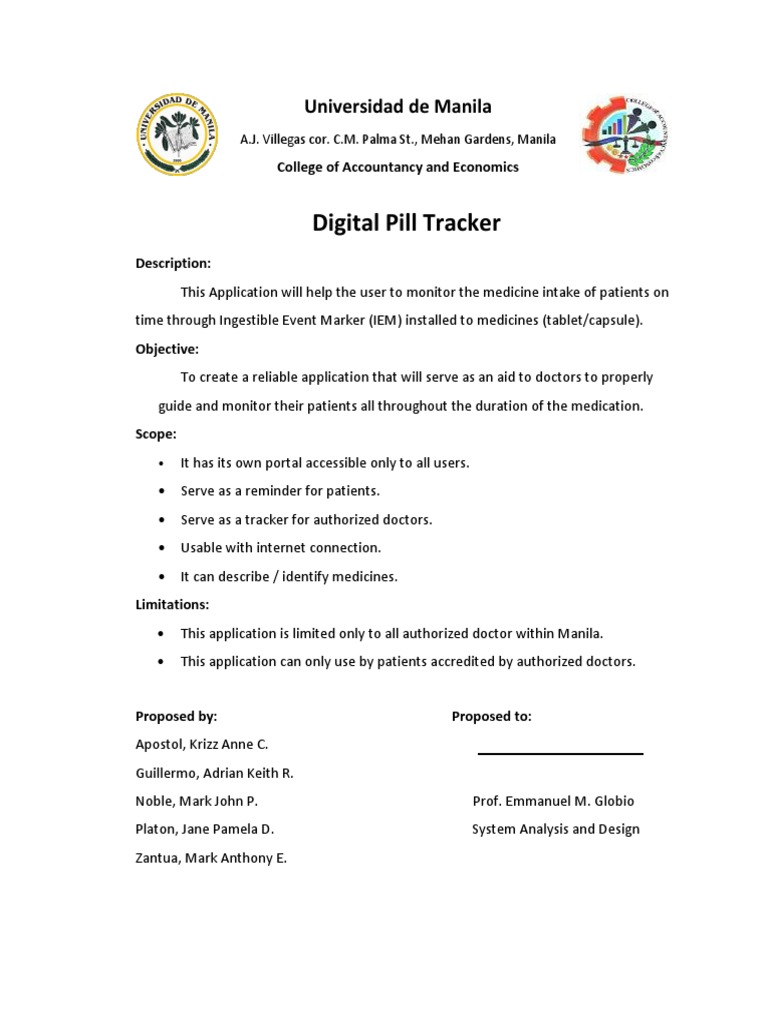 Group 1 Digital Pill Tracker | PDF | Antipsychotic | Mania