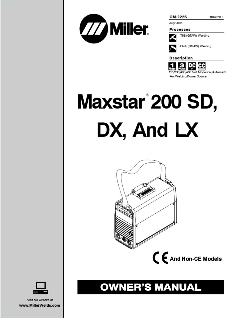 Miller Maxstar 200DX | PDF | Welding | Construction