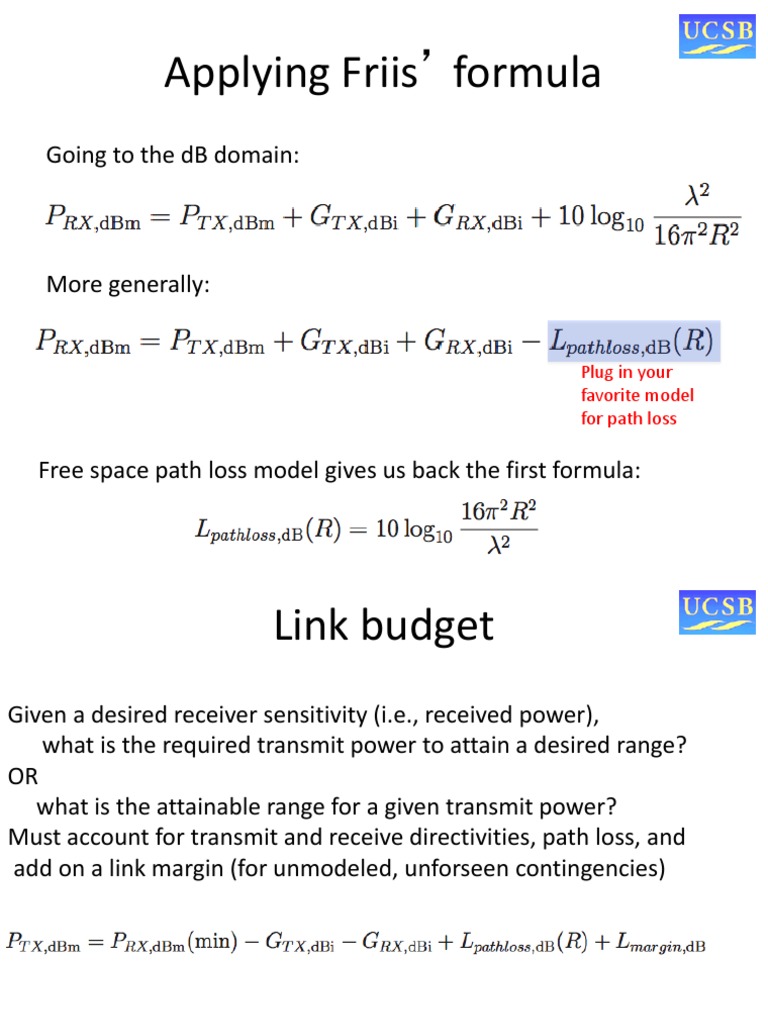 Applying Friis' Formula: Going To The DB Domain | Download Free PDF ...