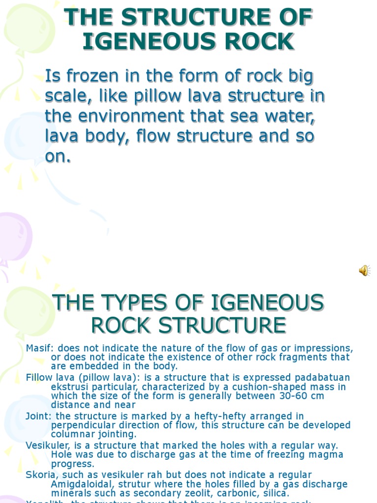 Pillow lava structure in igneous rocks | PDF