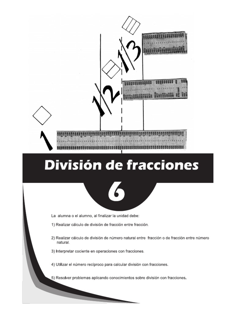 Matematica 6to - Unidad 6 - Division de Fracciones PDF | PDF