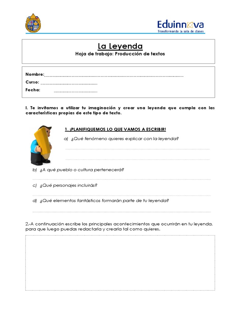 05 Hoja de Trabajo - Producción de Una Leyenda | PDF | Ficción general