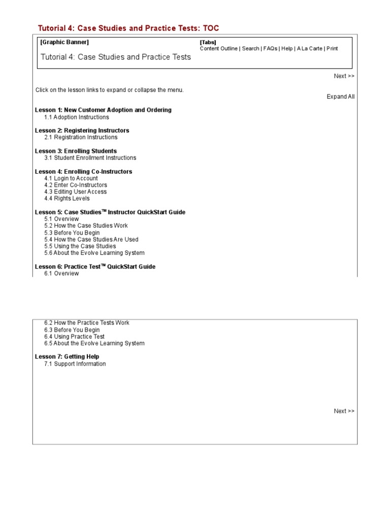 Tutorial 4: Case Studies and Practice Tests: TOC | PDF | National ...