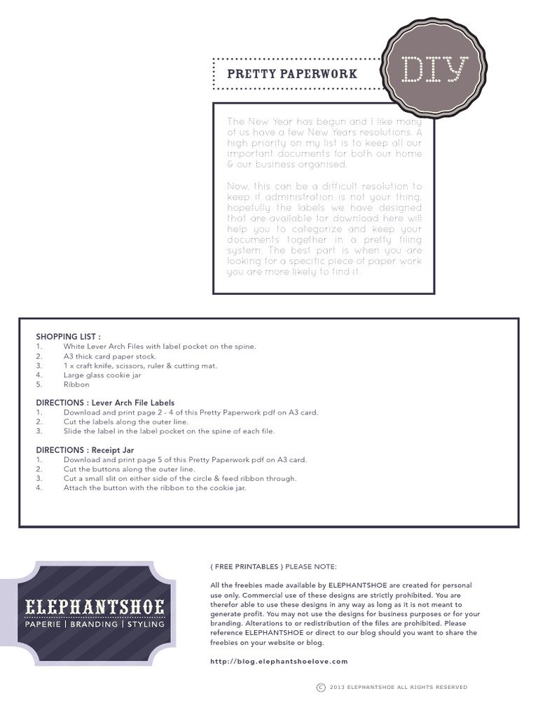 Free Printable Filing Labels | PDF | Receipt | Business