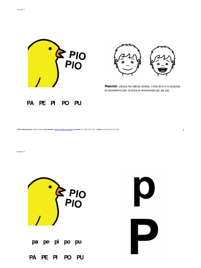 Fonema P: Guía de Pronunciación | PDF
