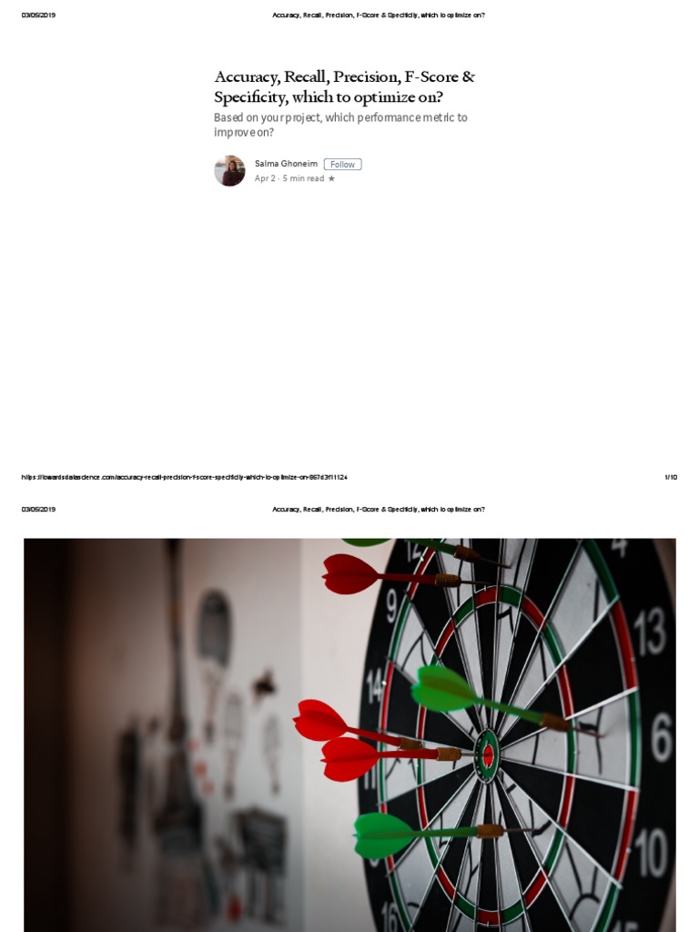 Accuracy, Recall, Precision, F-Score & Specificity, Which To Optimize ...