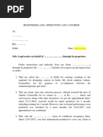 LEGAL DEMAND NOTICE - Format | PDF | Cheque | Banks