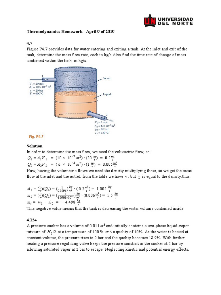 Thermodynamics Exercices | PDF | Density | Kilogram