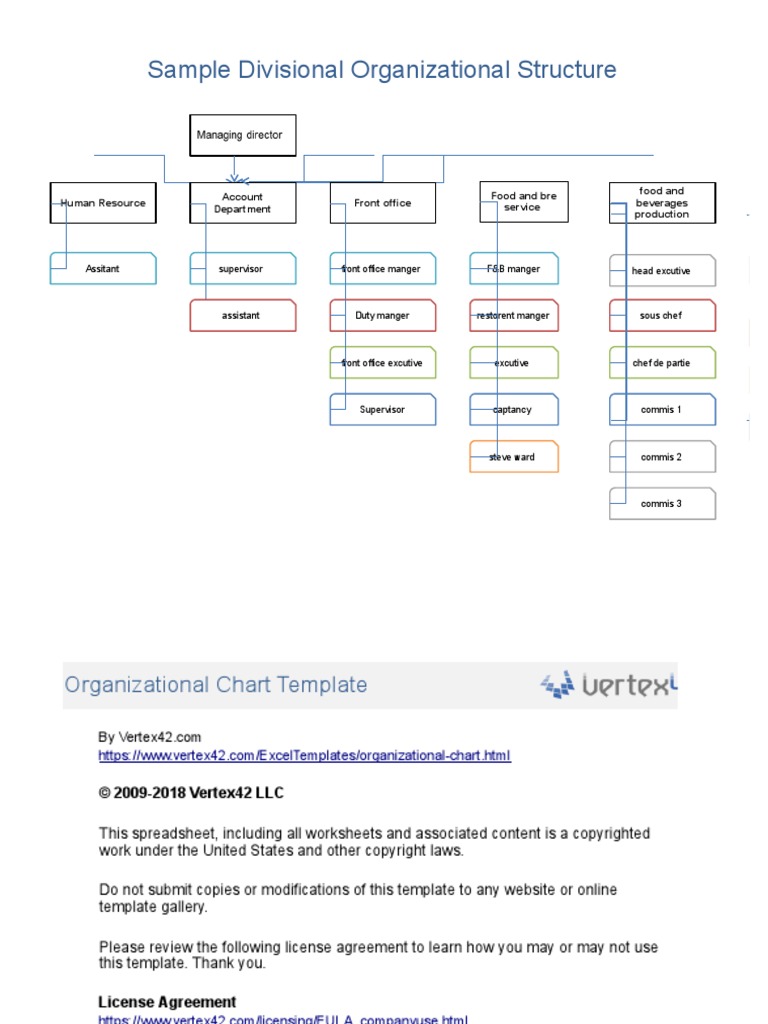 Sample Divisional Organizational Structure | PDF