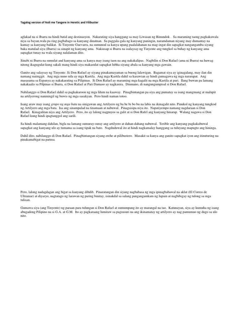 Tagalog Version For Heretic and Filibuster | PDF