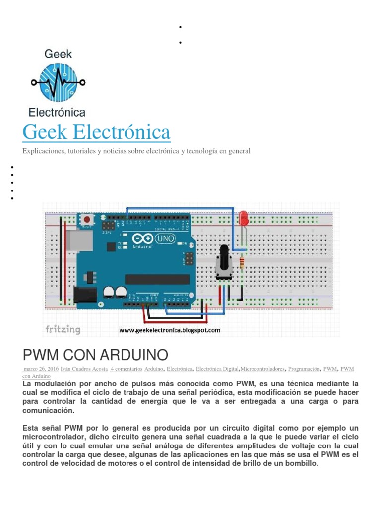 PWM Con Arduino | PDF | Electricidad | Electromagnetismo
