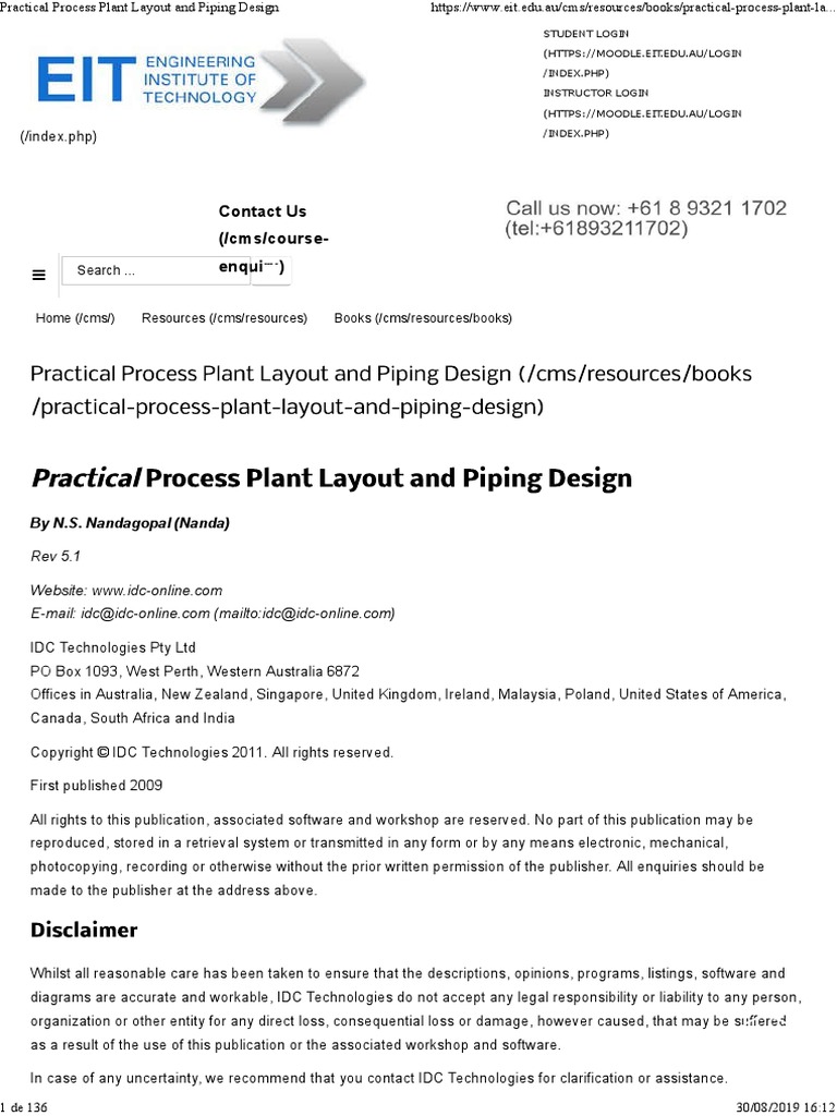 Practical Process Plant Layout and Piping Design | PDF | Distillation ...