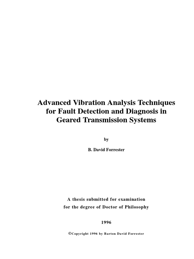 Advanced Vibration Analysis Techniques | PDF | Gear | Transmission ...