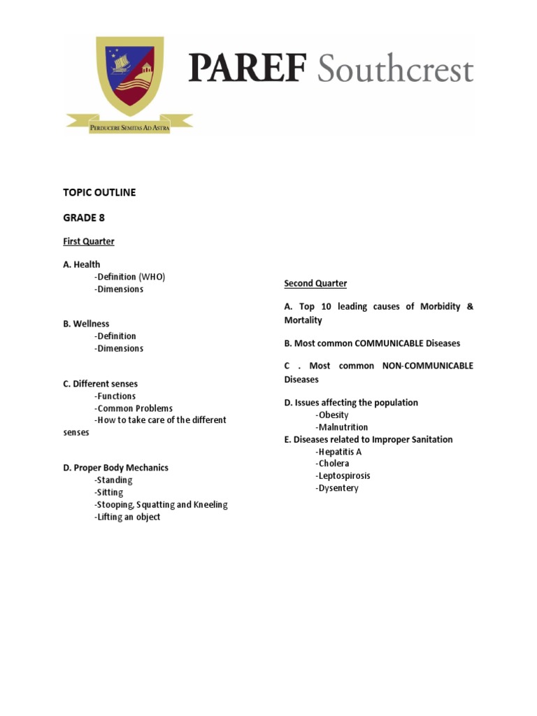 Health Grade 8 | PDF