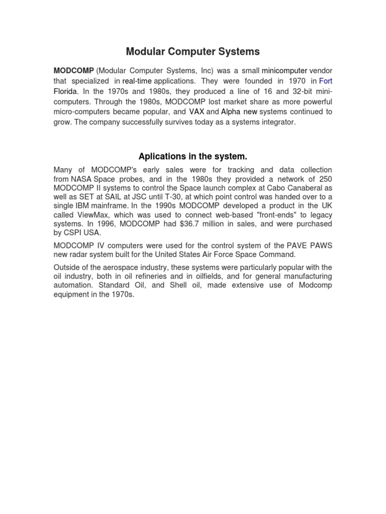 Modular Computer Systems | PDF