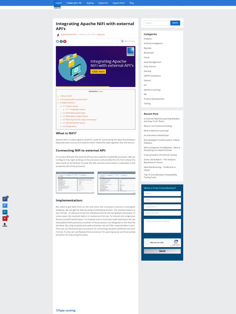 Integrating Apache Nifi With External API's | PDF | Json | Parameter (Computer Programming)