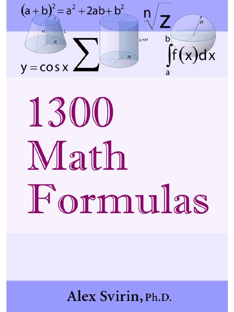 1300 Math Formulas Pdf