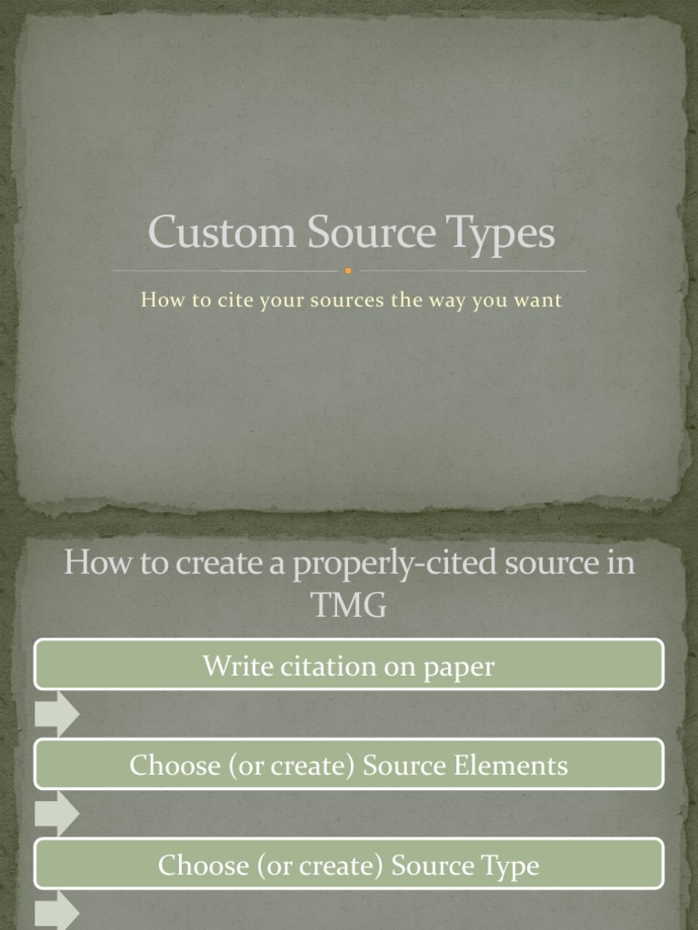 Custom Source Types in The Master Genealogist | PDF | Citation | Genealogy